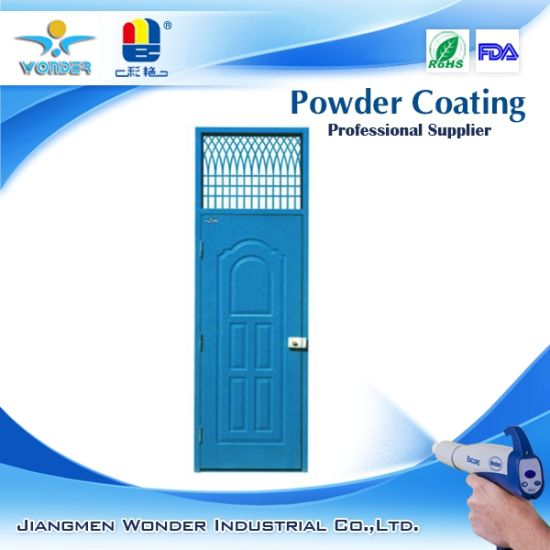 Pure Epoxy Type Blue Glossy Steel Security Door Powder Coating - Buy ...